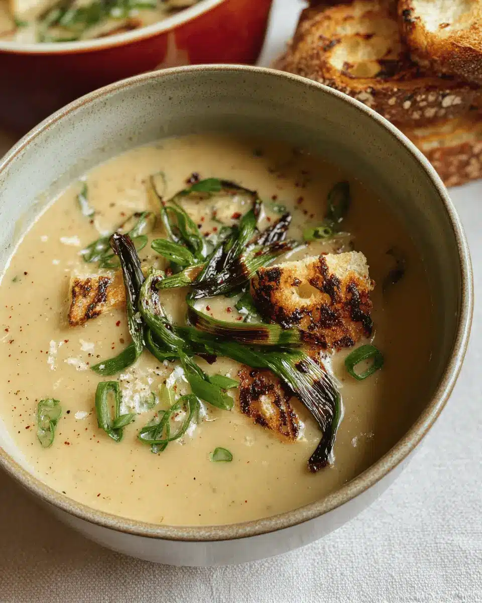 charred scallion potato soup