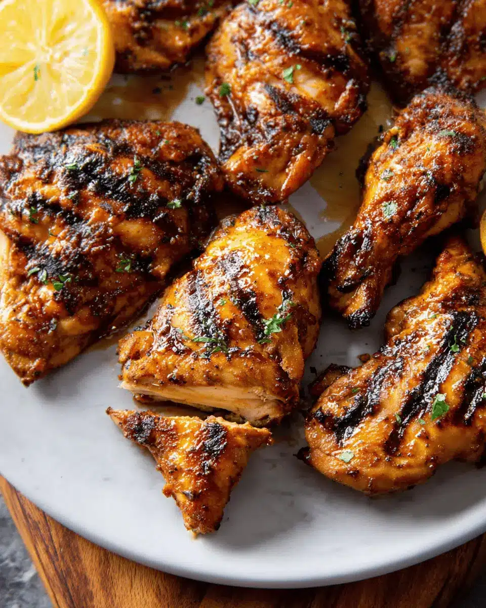Lemon Ginger Soy Marinated Grilled Chicken